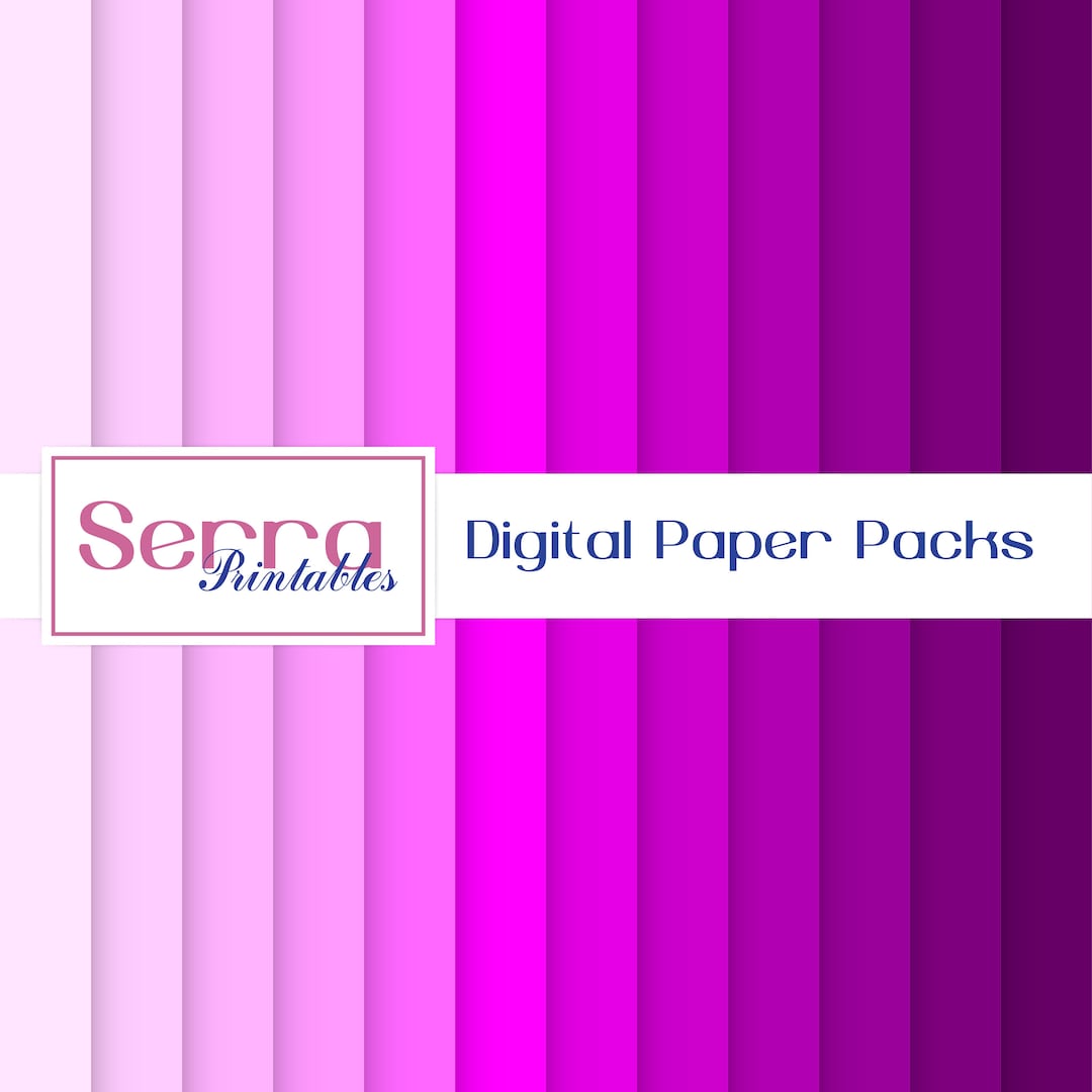 Shades of Fuchsia Digital Paper Pack - Etsy