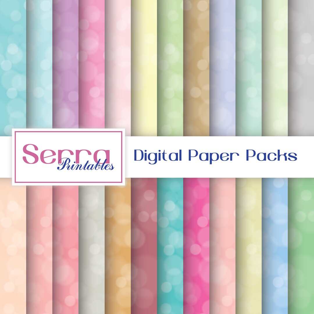 Seamless Colorful Bokeh Patterns, Seamless Colorful Bokeh Digital Paper ...
