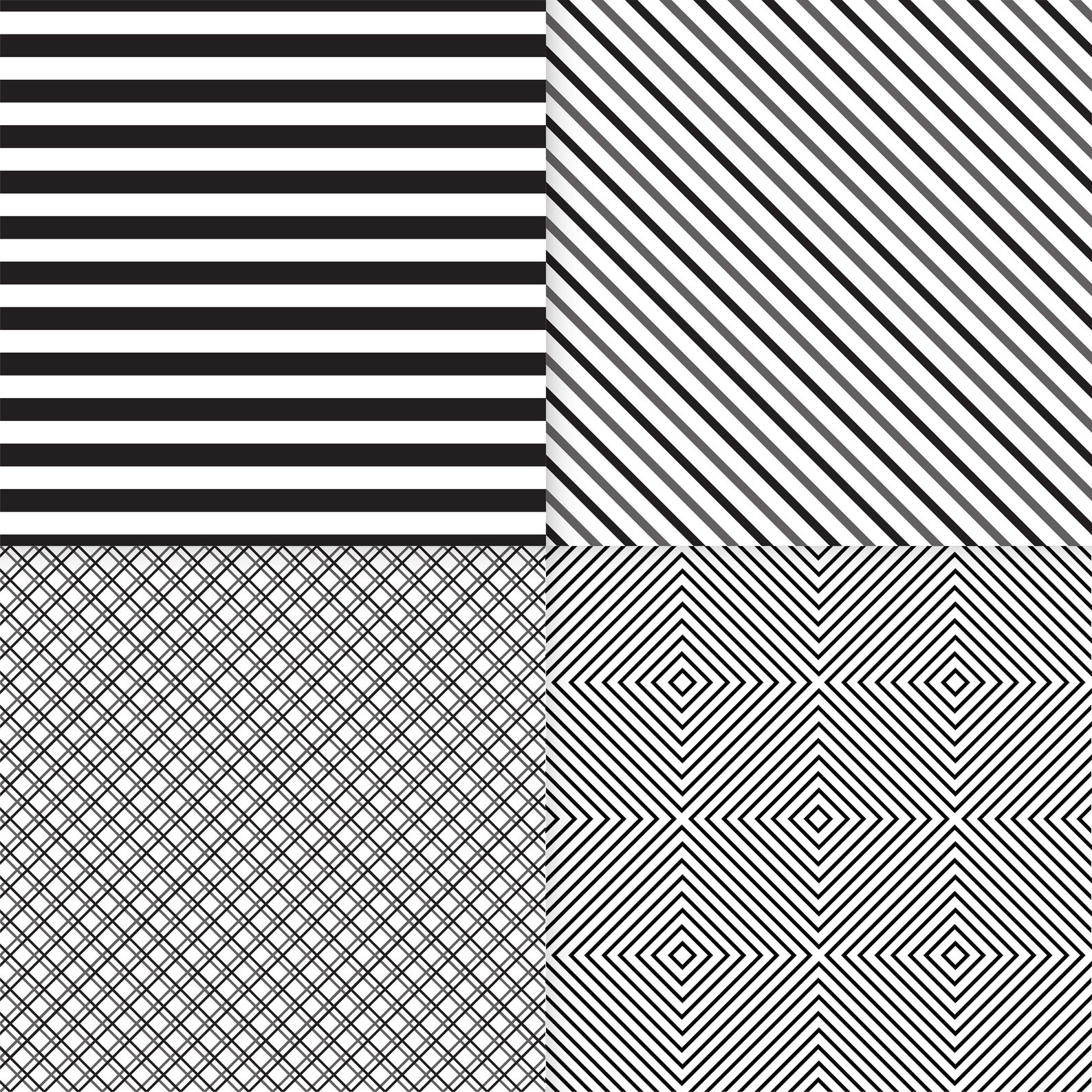Seamless Black and White Basic Patterns, Seamless Black and White ...
