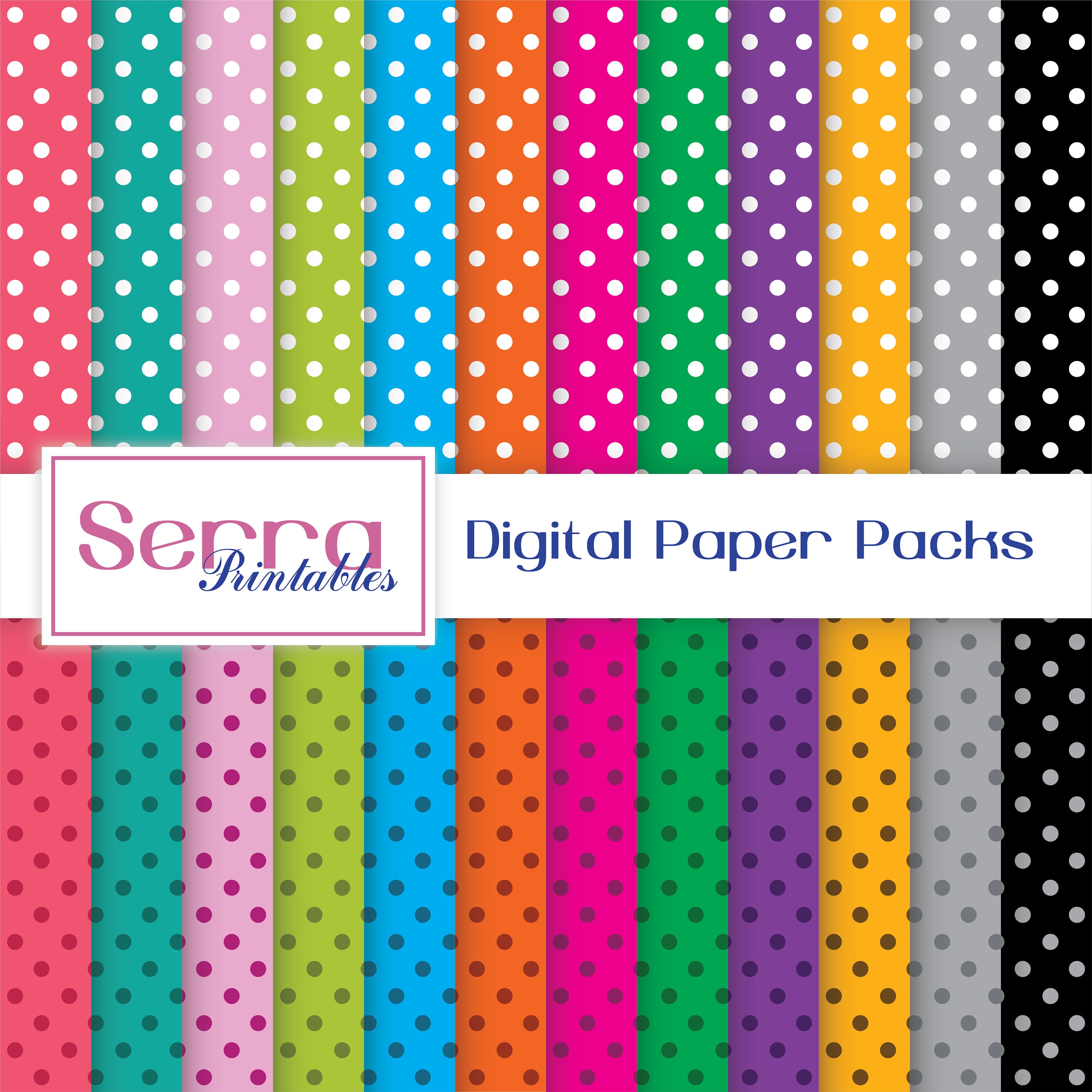 Seamless Polka Dot Basic Patterns, Seamless Polka Dot Digital Paper ...