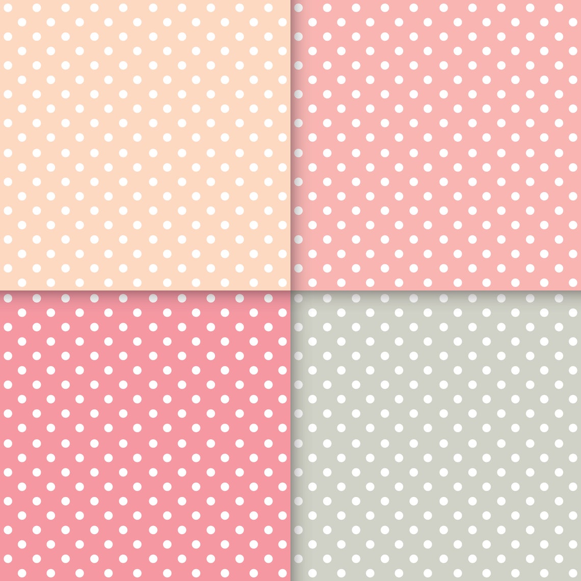 Seamless Pastel Polka Dots Patterns, Seamless Pastel Polka Dots Digital ...