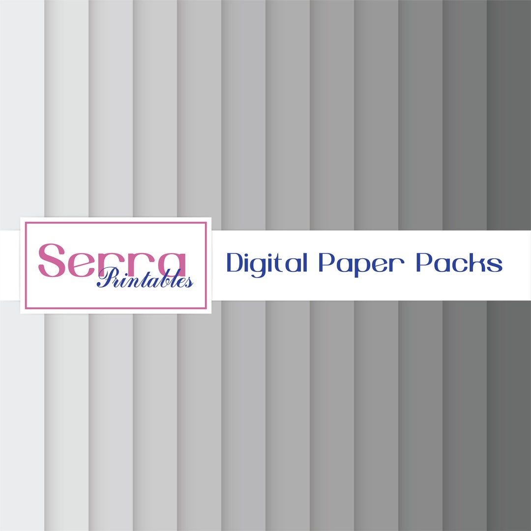 Shades of Gray Digital Paper Pack - Etsy