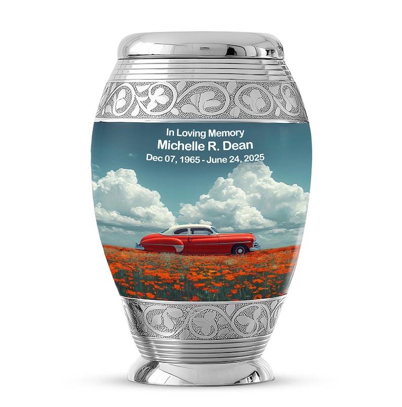 Custom Classic Car Adult Cremation Urns for Human Ashes With Velvet Bag ...