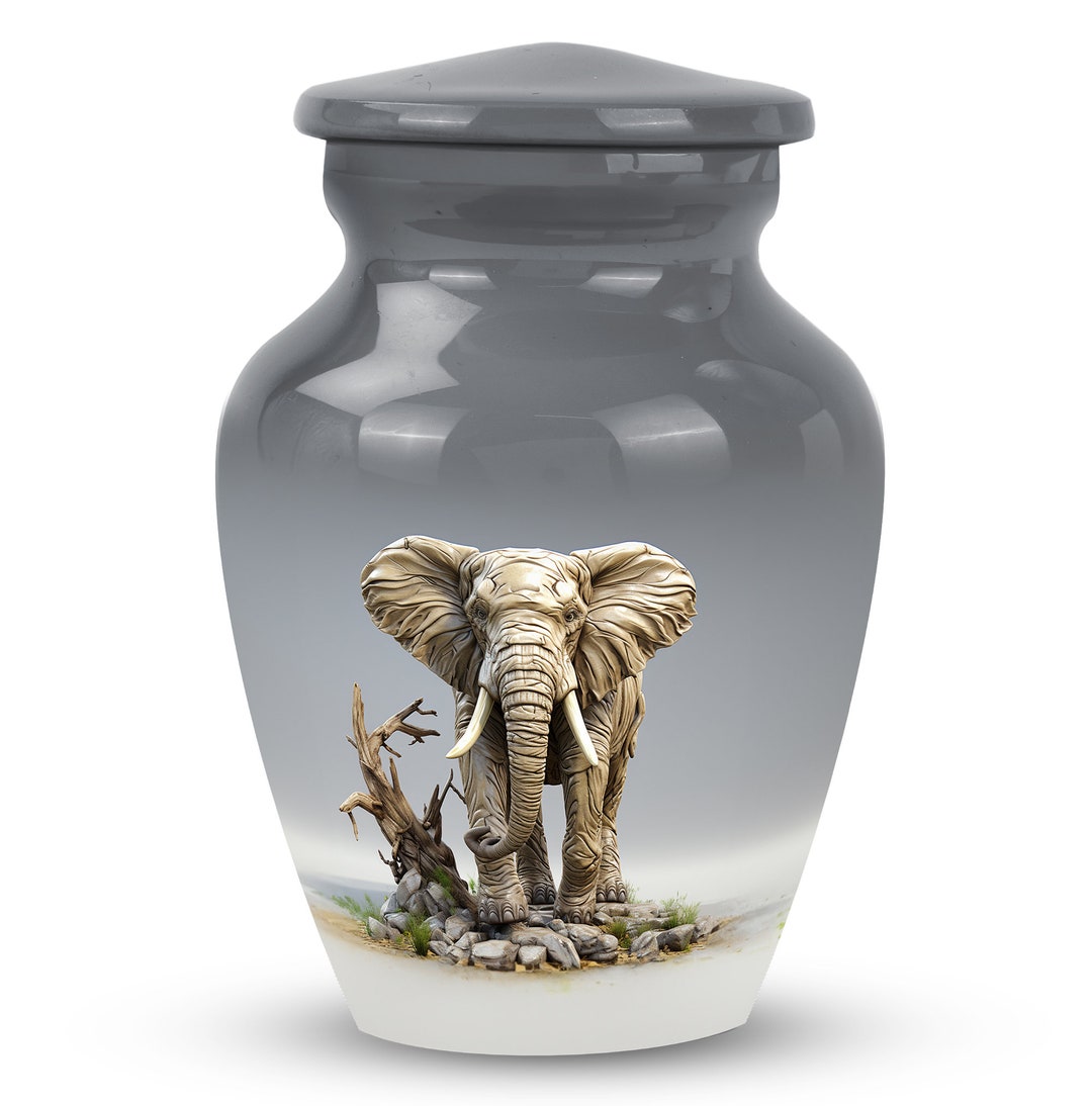 Handmade Wildlife Elephant Cremation Urns for Adult Ashes Women Upto ...