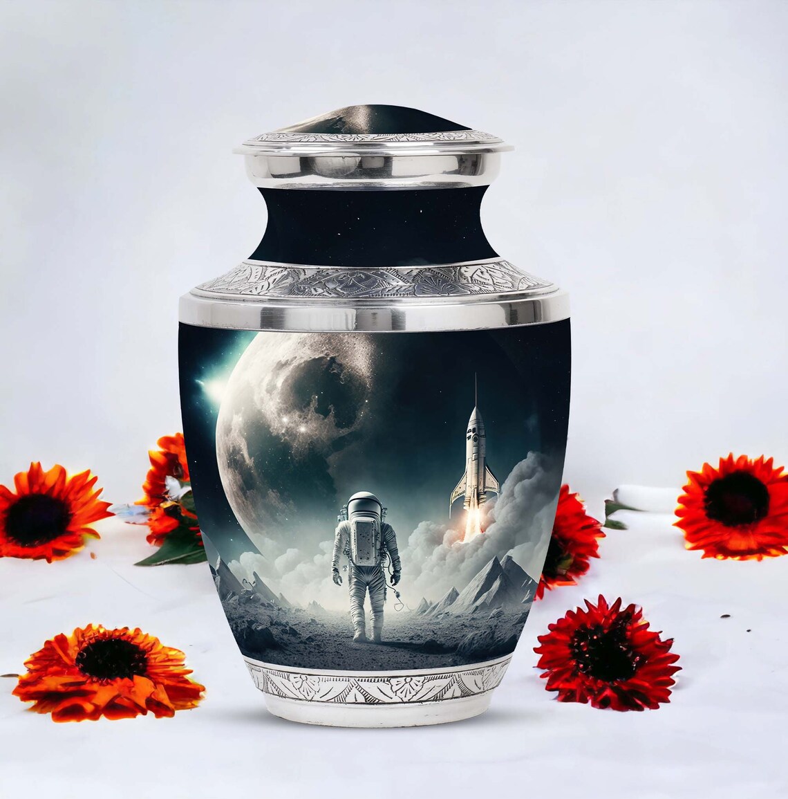 Astronaut Themed Cremation Urn for Ashes Small Urns for Human Ashes ...