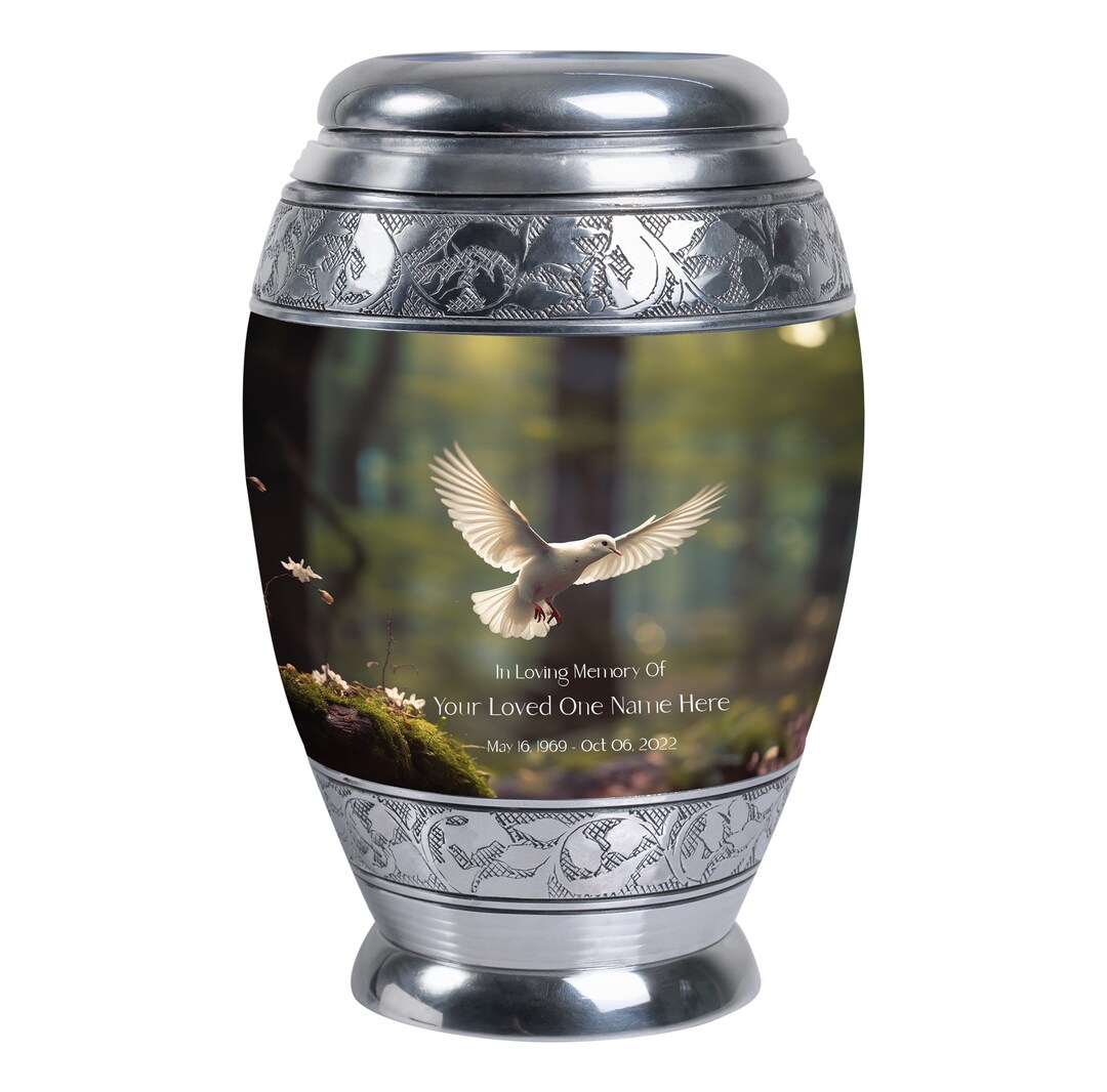 Customized Keepsake Urn Elegant White Dove Burial Urns for Human Ashes ...