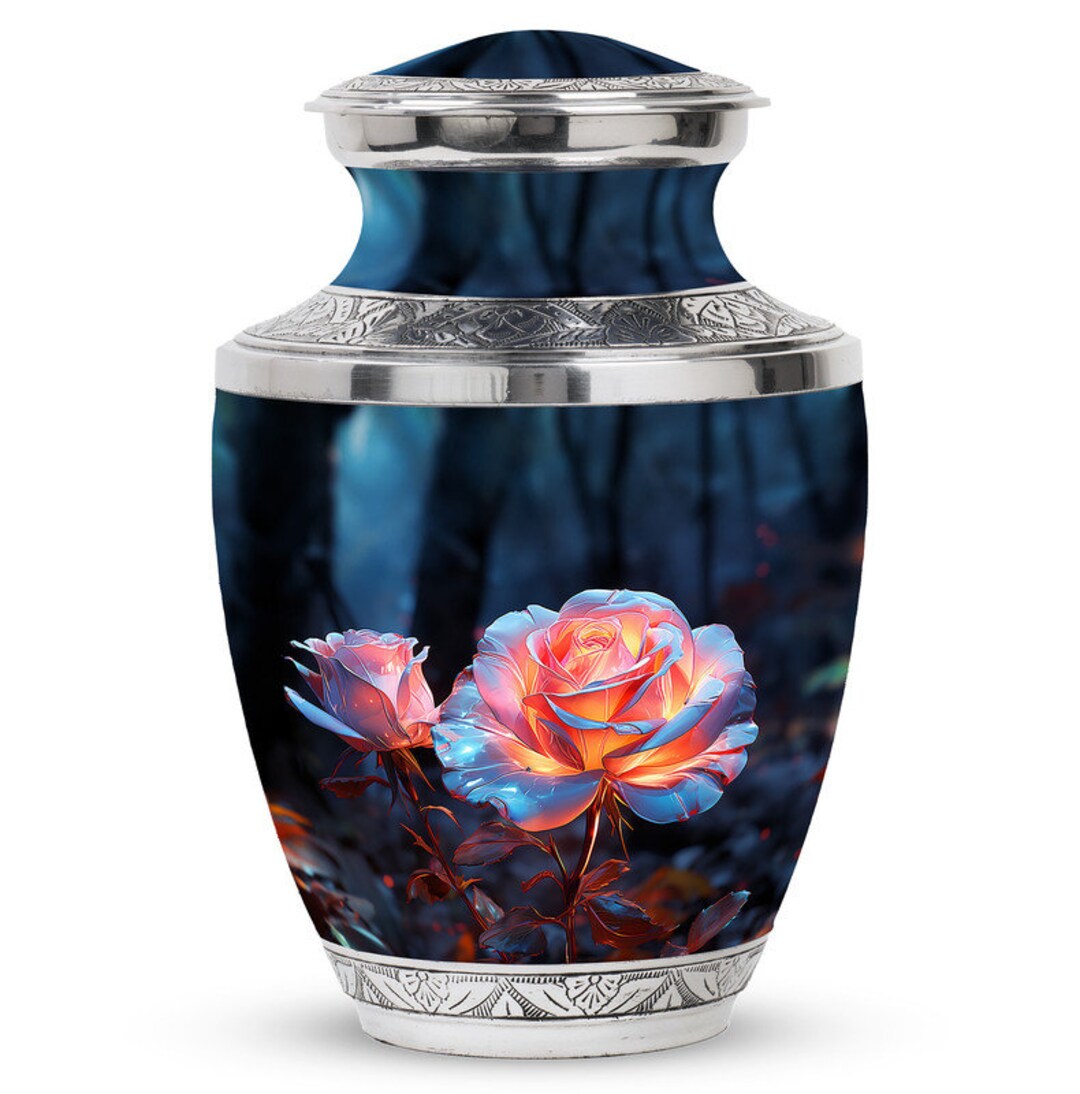Colorful Rose Cremation Urn for Timeless Memories Mystic Garden Urns ...