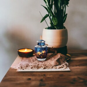 Handcrafted Yellow Lily Cremation Keepsake Memorial Urns 1-200 Cubic ...