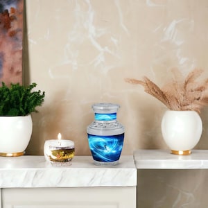 Engraved Ocean Wave Surfer Funeral Urn for Human Ashes Adult Upto 200 ...