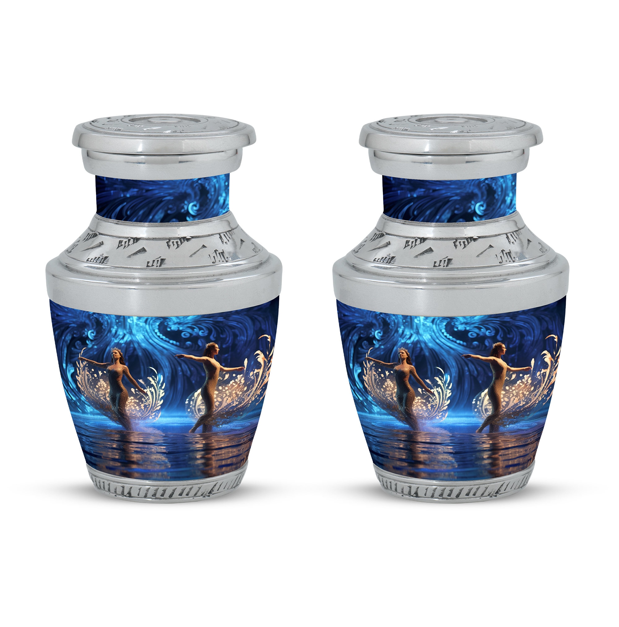 Mermaid Fantasy Cremation Urn for Human Ashes Adult Woman Upto 200 ...