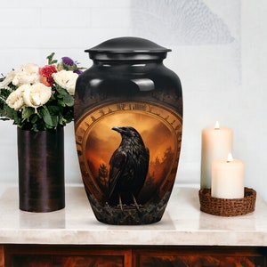 Midnight Raven Mystical Funeral Urns – Midnight Black With Twilight ...