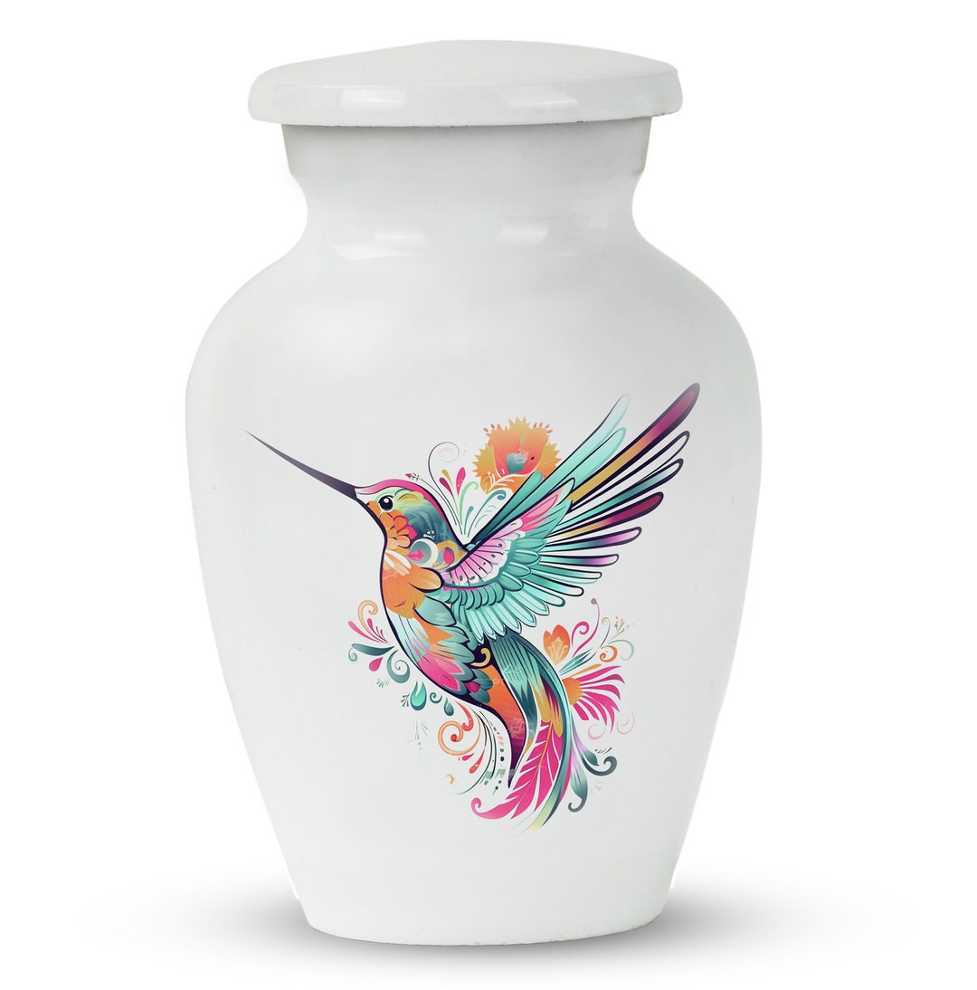 Colorful Hummingbird Adult Urn for Adult Human Ashes Male and Female ...