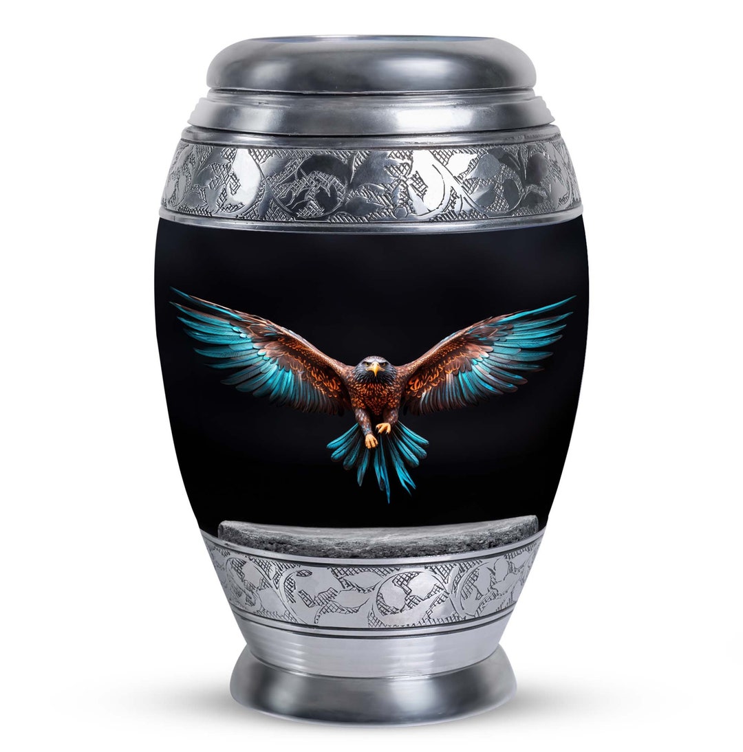 Handcrafted Cremation Urn Freedom's Flight Personalized Eagle Tribute ...