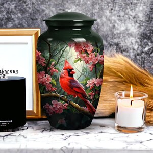 Custom Engraved Cardinal Bird Memorial Urn Upto 200 Cubic Inches Nature ...