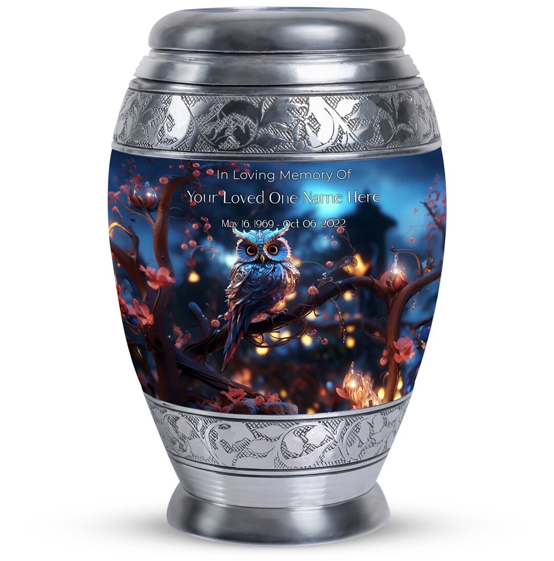 Enchanted Twilight Owl Keepsake in Teardrop Urns for Ashes Adult Female ...