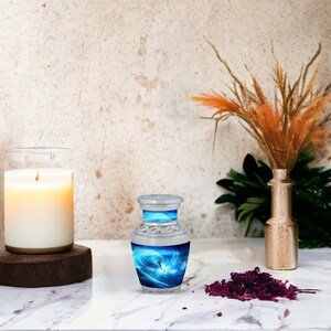 Engraved Ocean Wave Surfer Funeral Urn for Human Ashes Adult Upto 200 ...