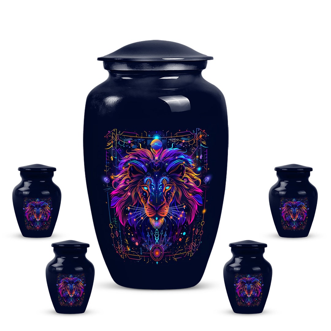 Personalized Majestic Lion Urn for Ashes Urns for Adult Male Upto 200 ...