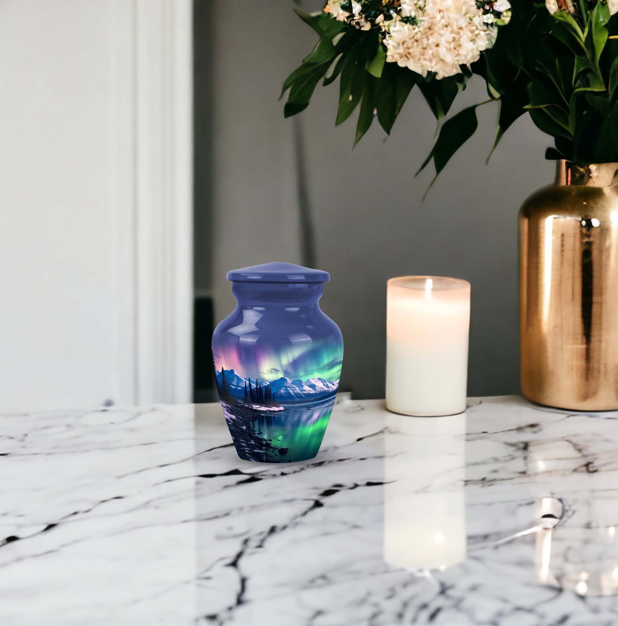 Aurora Borealis Nature-inspired Northern Lights Urns for Cremation ...