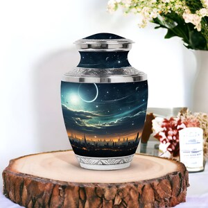 Celestial Tribute With Starry Night Sky Funeral Urns for Adult Human ...