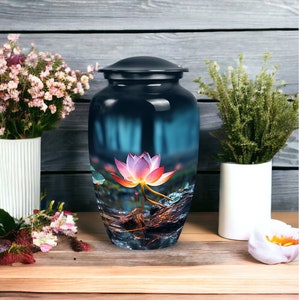 Elegant Handmade Floral Cremation Urns for Human Ashes Upto 200 Cubic ...
