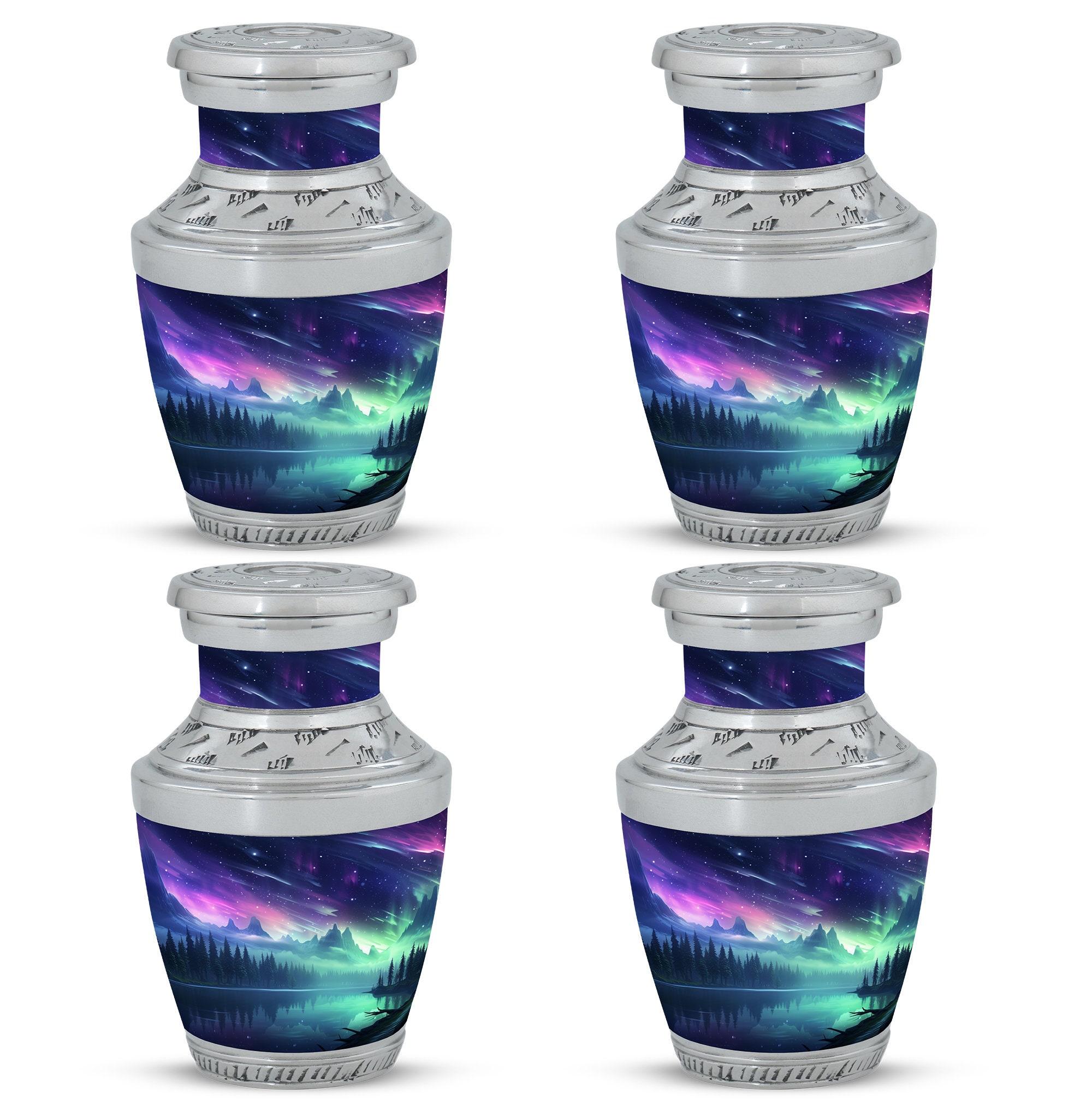Aurora Borealis Cremation Urn Northern Lights Memorial Urn for Ashes ...