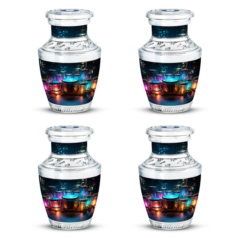 Vibrant Music Rock Band Memorial Keepsakes for Ashes Upto 200 Cubic ...