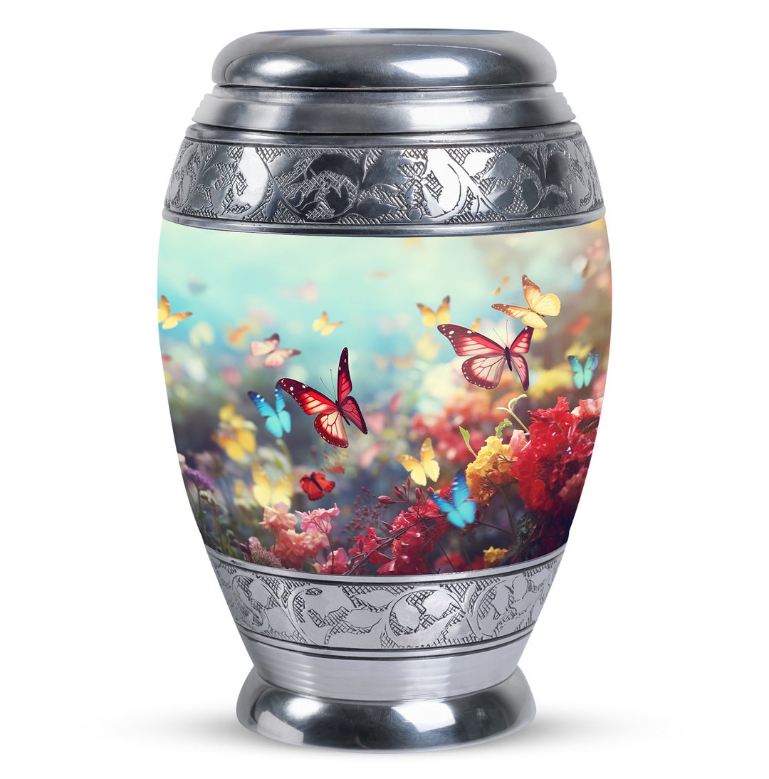 Nature-inspired Cremation Urn for Men Personalized Butterfly Funeral ...
