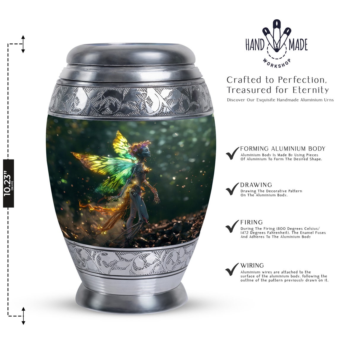 Enchanted Forest Fairy Magical Funeral Urns for Ashes Upto 200 Cubic ...