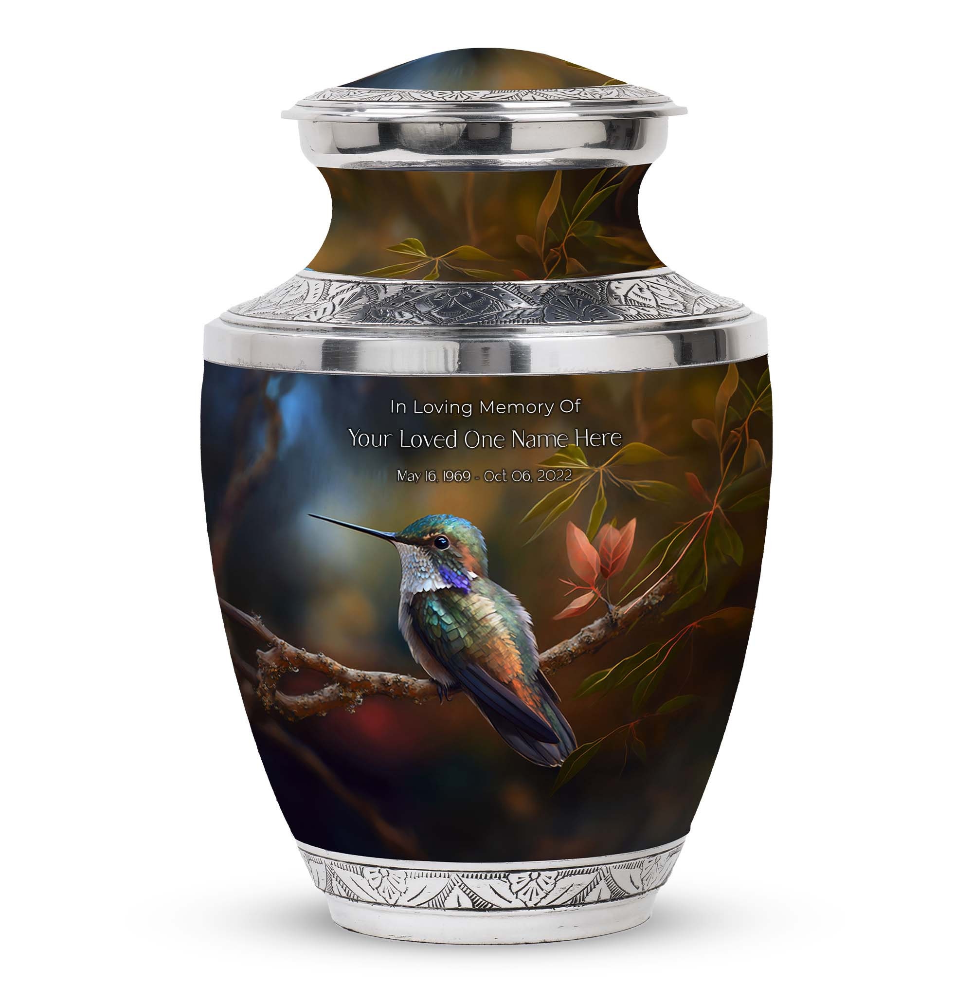 Hummingbird Hand Painted Nature Cremation Keepsakes for Ashes Upto 200 ...