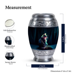 Customized Glowing Cat Cremation Keepsakes for Ashes Upto 200 Cubic ...