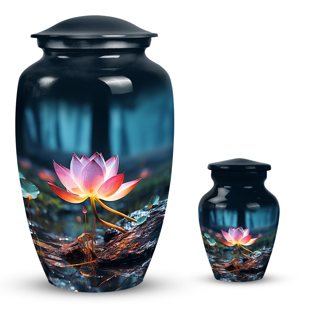 Elegant Handmade Floral Cremation Urns for Human Ashes Upto 200 Cubic ...