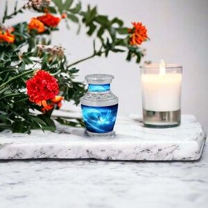 Engraved Ocean Wave Surfer Funeral Urn for Human Ashes Adult Upto 200 ...