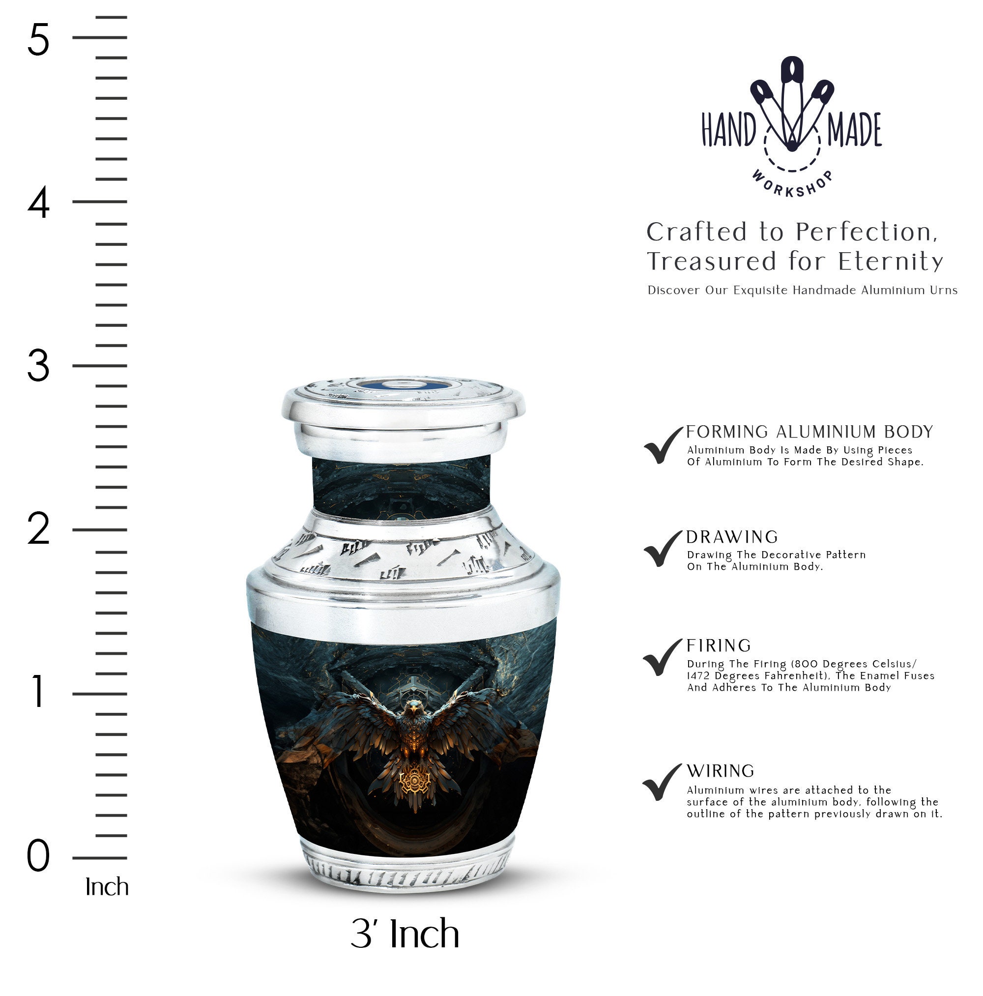 Artisanally Handcrafted Cremation Urns With Eagle Guarding the Soul ...