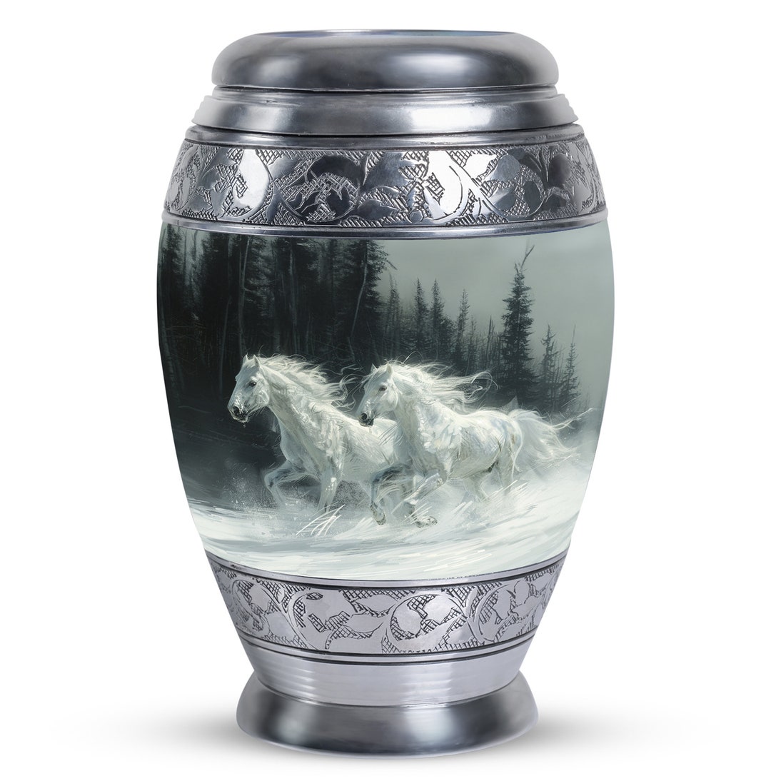 Handmade Freedom Horse Majestic Forest Burial Urns for Humans Upto 200 ...