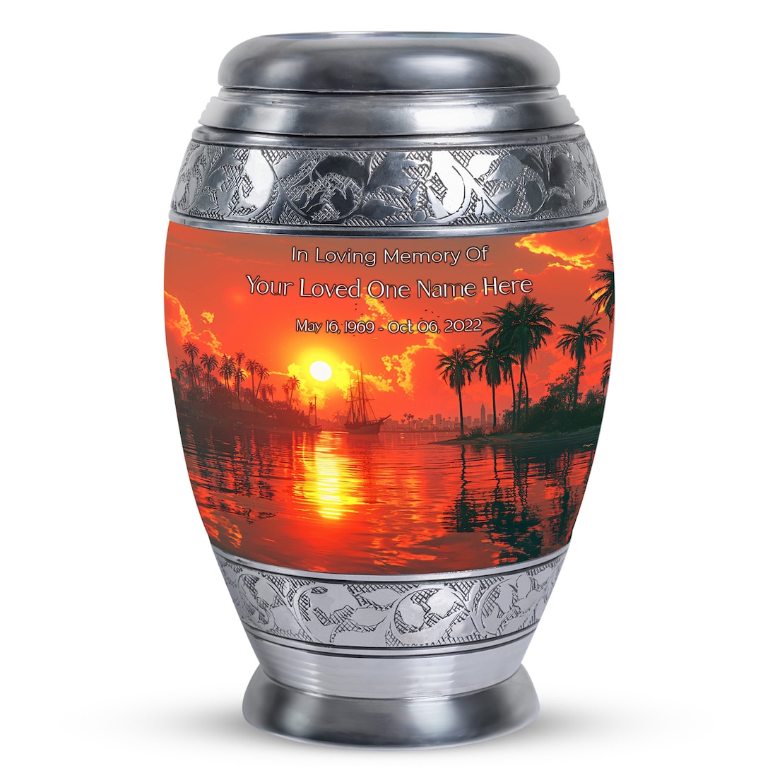 Personalized Coastal Sunset Twilight Cremation Urns for Human Ashes ...