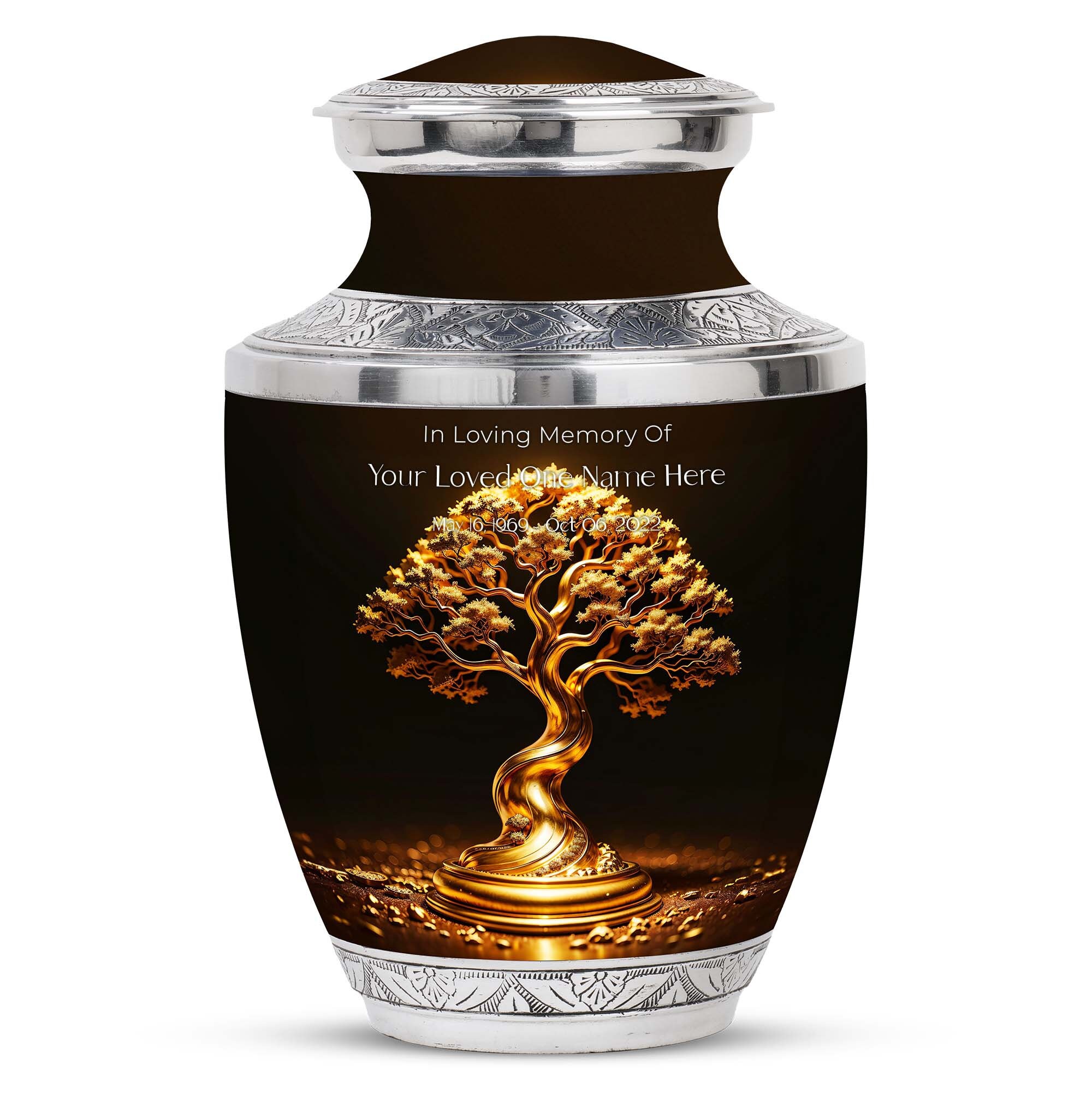 Customizable Memorial Urn With Tree of Life Design Engraved Urn for ...