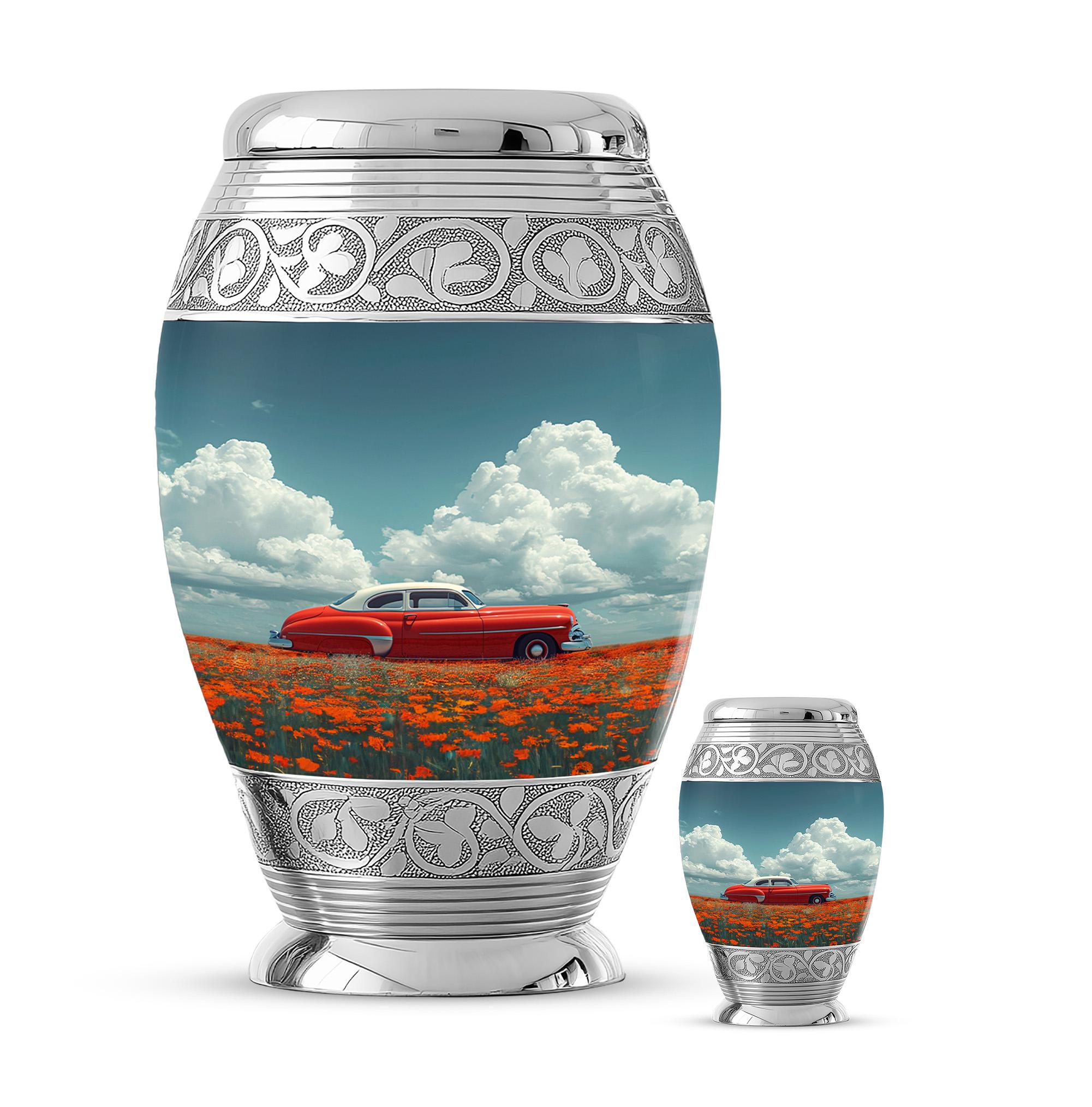 Custom Classic Car Adult Cremation Urns for Human Ashes With Velvet Bag ...