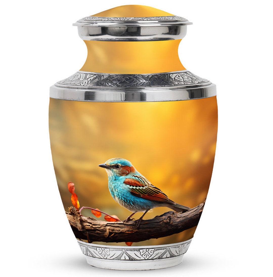 Custom Engraving Cremation Urns Adult Colorful Sparrow Autumn Urn 1-200 ...
