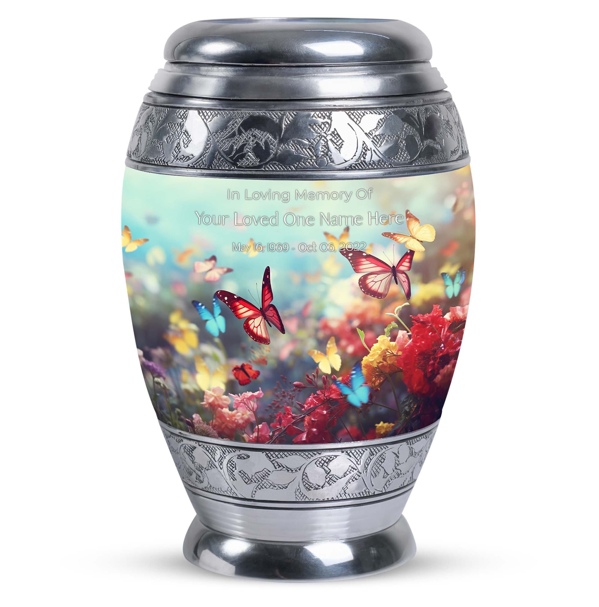 Nature-inspired Cremation Urn for Men Personalized Butterfly Funeral ...