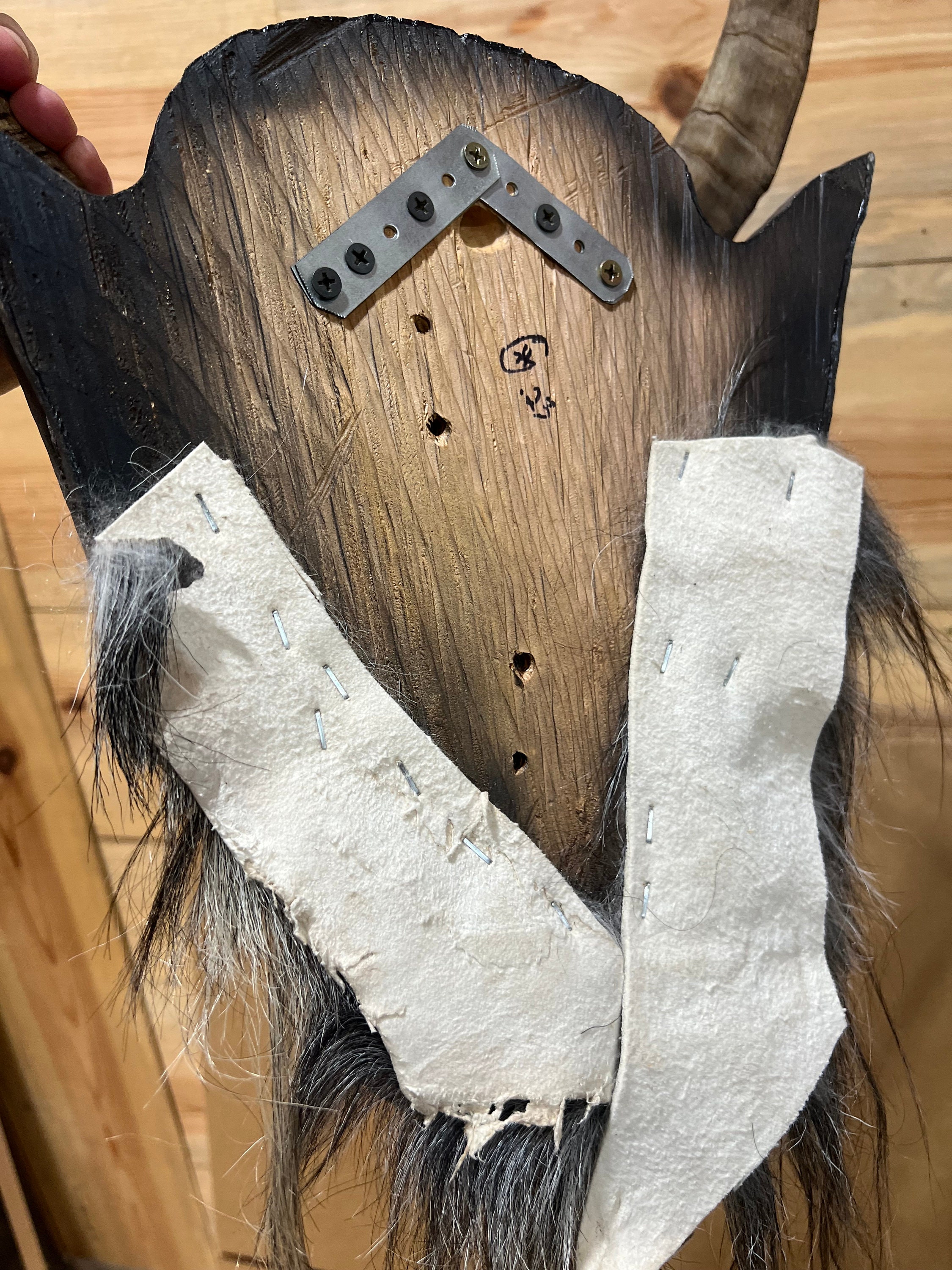 Flat Wood Carved Wall Display Krampus Head and Sign - Etsy