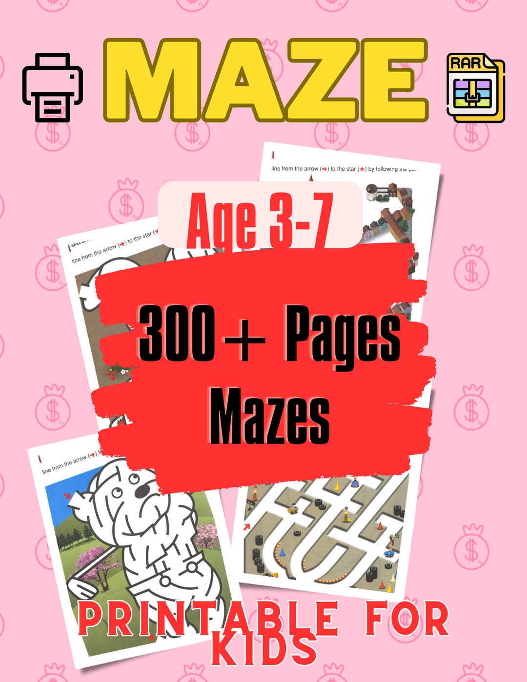 300+ Colorful Mazes to Print for Ages 3-7 Kids With Fun Activities and ...