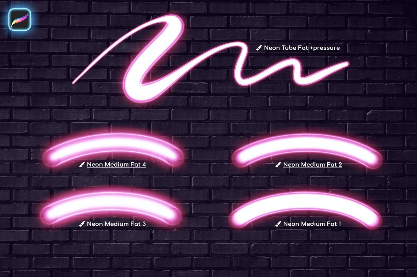 30 Neon Procreate Brushes, Instant Digital Download - Etsy