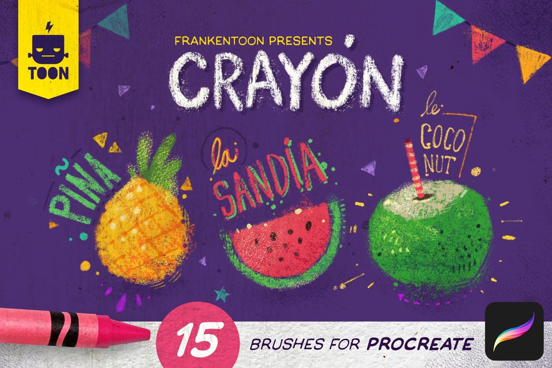 15 Crayon Procreate Brushes Pack, Instant Digital Download - Etsy UK