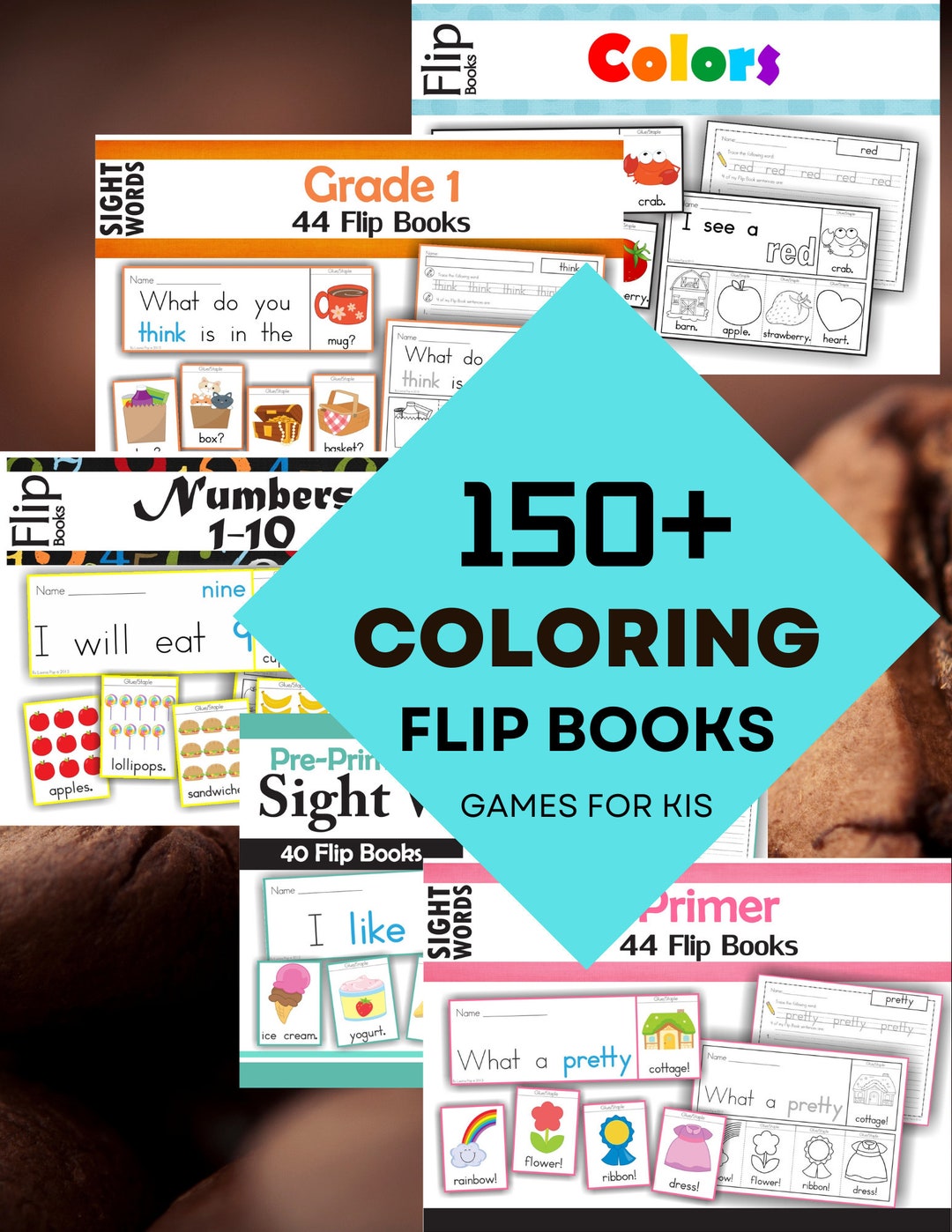 150+ Coloring Flip Books Easy for Kids, Toddlers, Preschoolers Simple ...