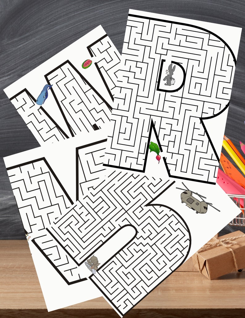 26 Alphabet Mazes to Print for Kids With Fun Educational Activities ...