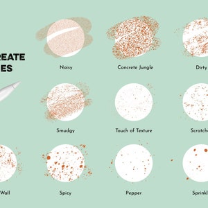 20 Texture Procreate Brushes, Instant Digital Download - Etsy