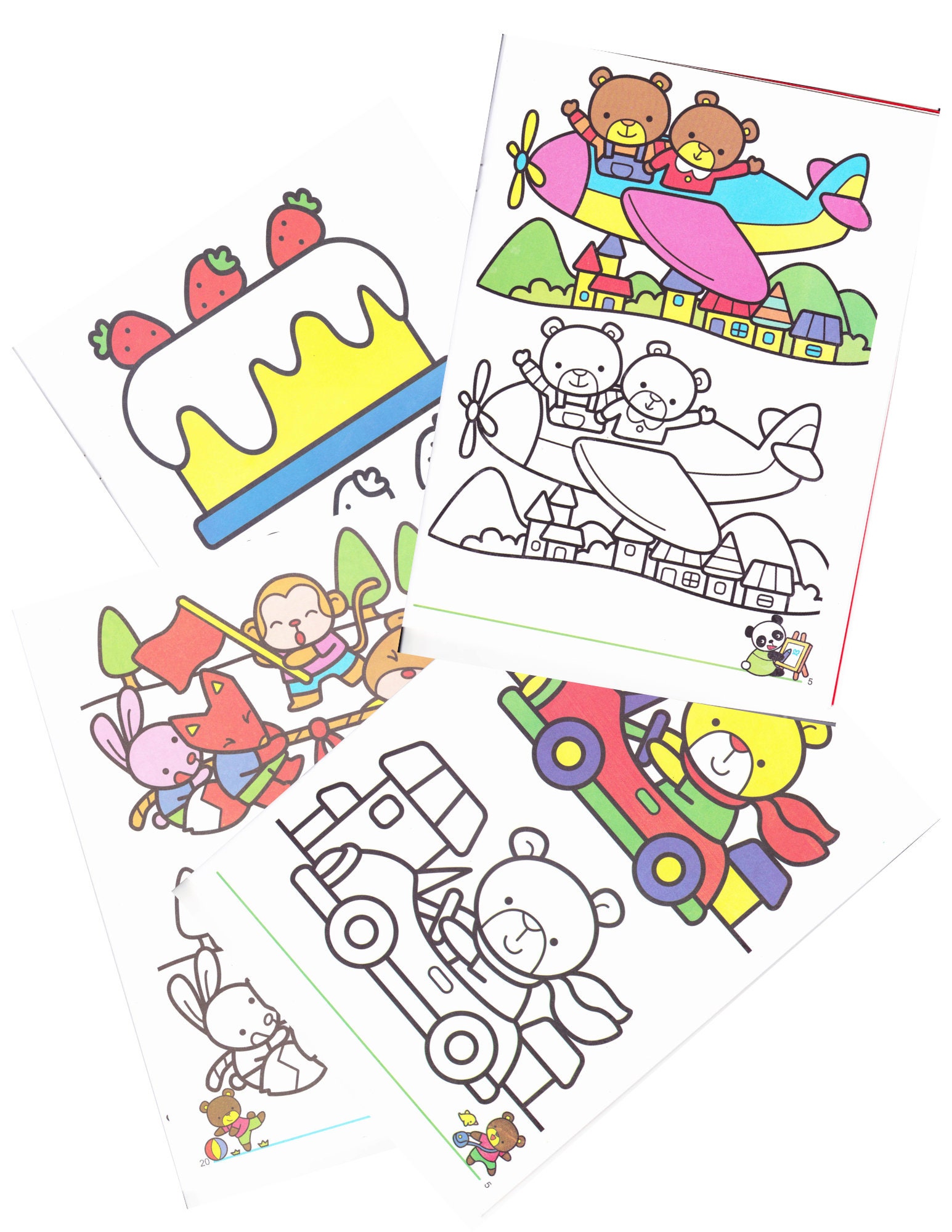 160 Easy Coloring Pages for Age 2-6 Kids, Toddlers, Preschoolers Simple ...