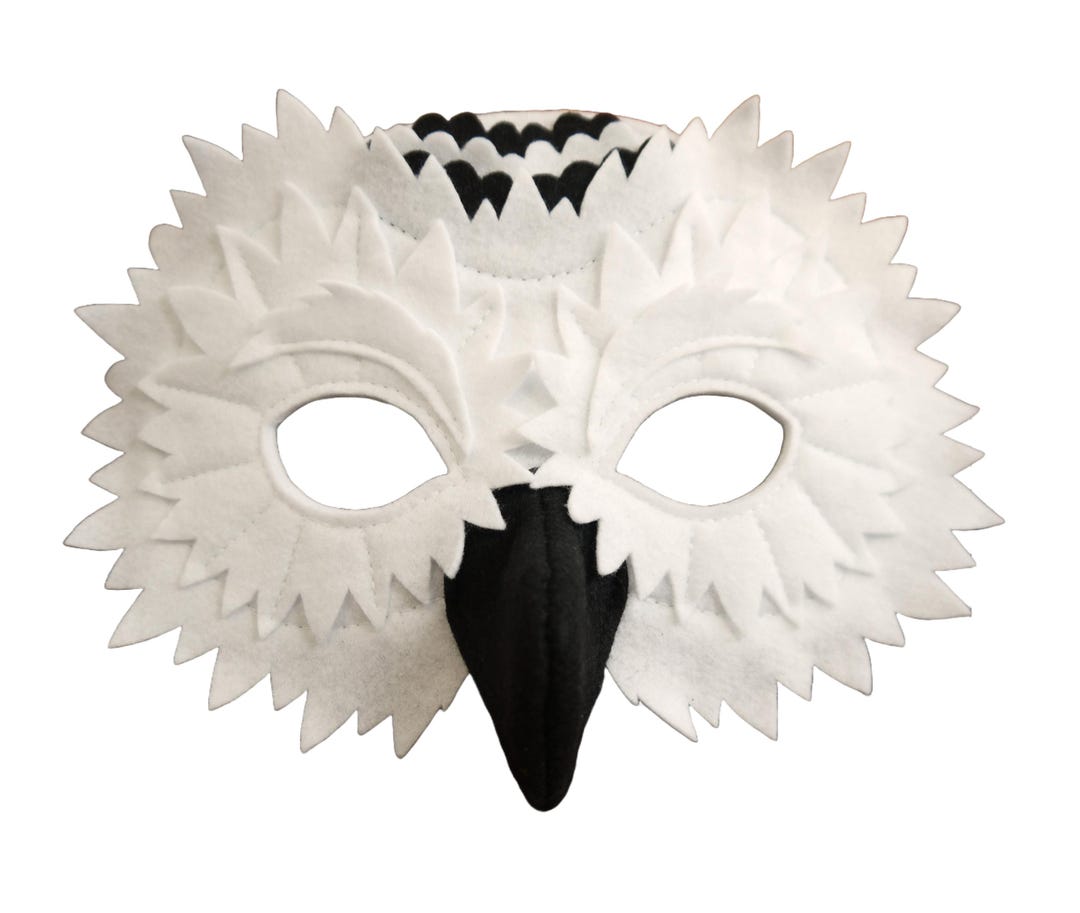 Snowy Owl Costume Mask, Christmas Gift, Stocking Filler, Masked Ball ...
