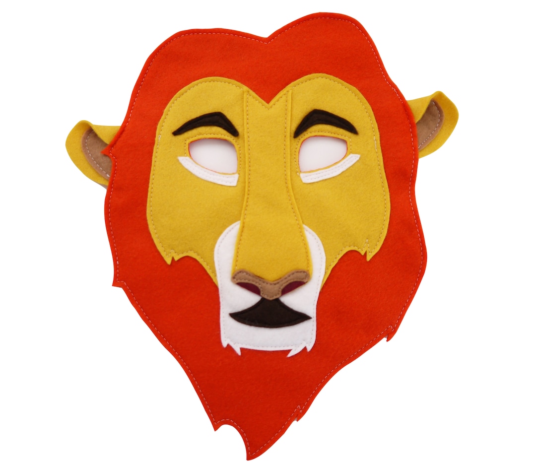 Lion Mask Costume, Kids and Adult Size, Book Day, Party Adult, Child ...
