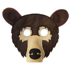 Brown Bear Costume Mask , Book Day, Gift, Men's, Boys, Girls, Woman's ...